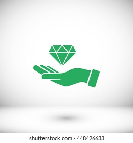 Diamond Hand Icon Vector Concept Illustration Stock Vector (Royalty ...