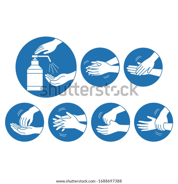 Hand Disinfection Alcohol Antiseptic Solution Icon Stock Vector ...