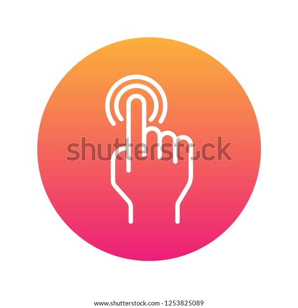 Hand Double Click Icon Using Touch Stock Vector (Royalty Free ...