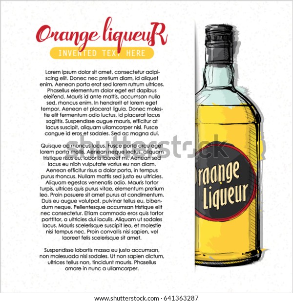 Hand Draw Alcohol Bottle Vector Illustration Stock Vector (Royalty Free ...