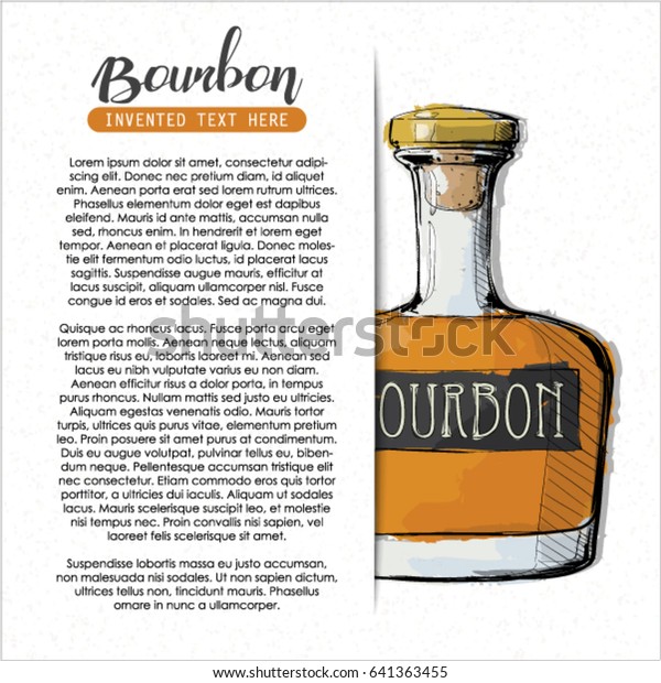 Hand Draw Alcohol Bottle Vector Illustration Stock Vector (Royalty Free ...