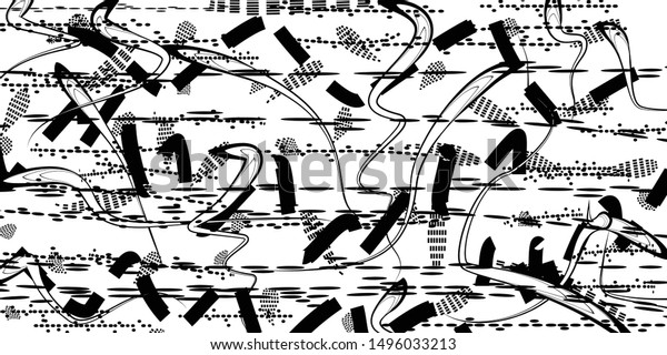 Hand Draw Art Abstract Wallpaper Concept Stock Vector (Royalty Free ...