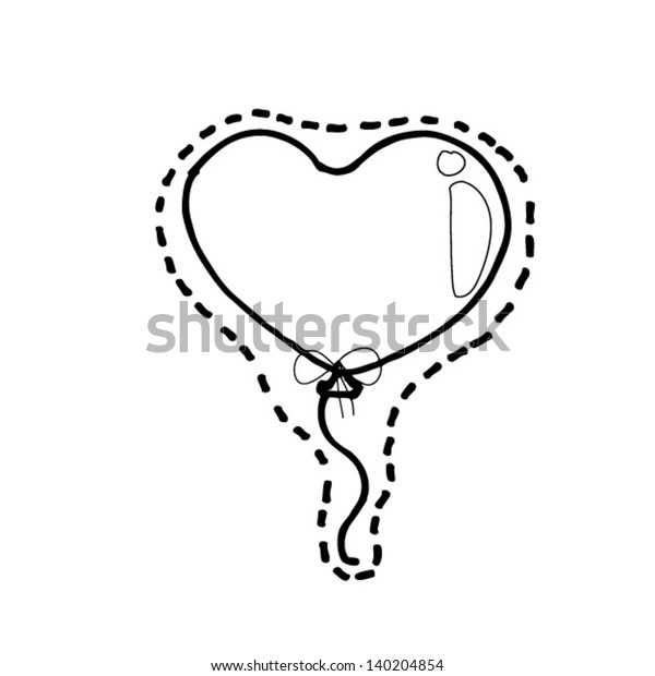Hand Draw Balloon Vector Illustration Stock Vector (Royalty Free ...