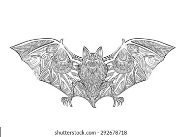 654 Bat zentangle Images, Stock Photos & Vectors | Shutterstock