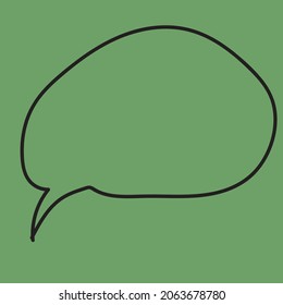 Hand Draw Black Speech Bubble Vector Stock Vector (Royalty Free ...