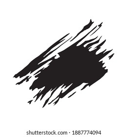 Hand Draw Brush Stroke Over White Stock Vector (Royalty Free ...