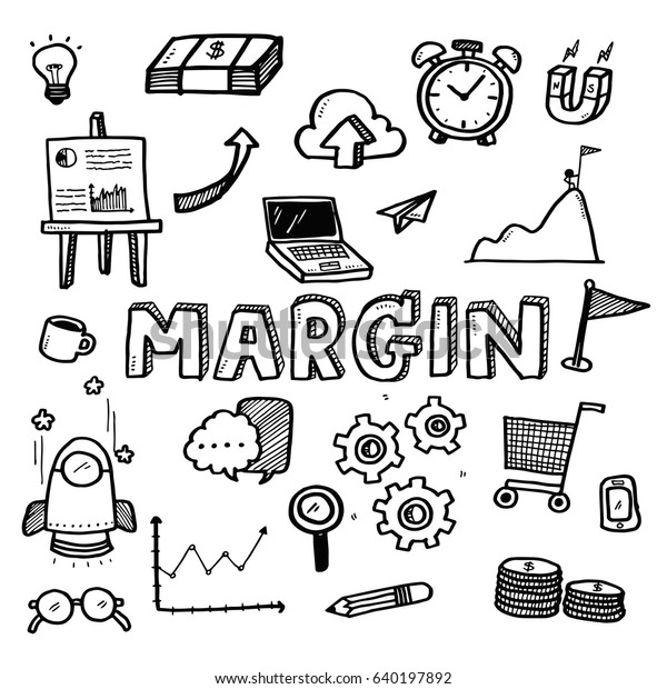 Hand Draw Business Doodles Margin On Stock Vector (Royalty Free ...