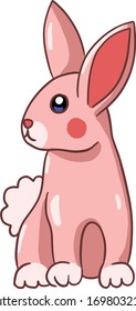 dibujo a mano tierno conejo: vector de stock (libre de regalías ...