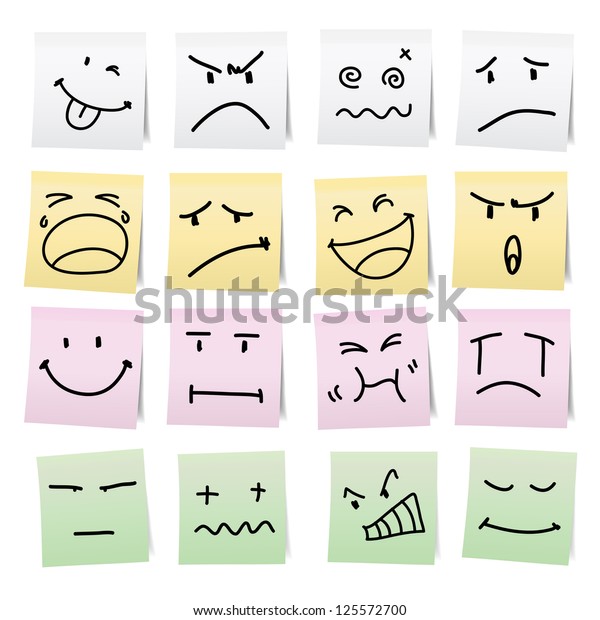 Hand Draw Cartoon On Paper Note Stock Vector (Royalty Free) 125572700 ...