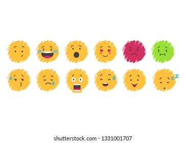 Hand Draw Emoticon Reaction Stock Vector (Royalty Free) 1331001707 ...