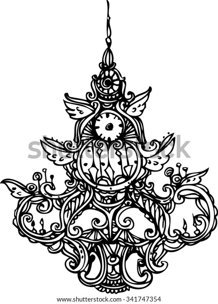 Hand Draw Imagination Line Art Design Stock Vector (Royalty Free ...