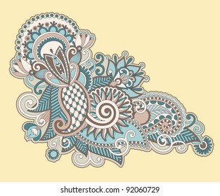 Original Hand Draw Line Art Ornate Stock Illustration 100921141