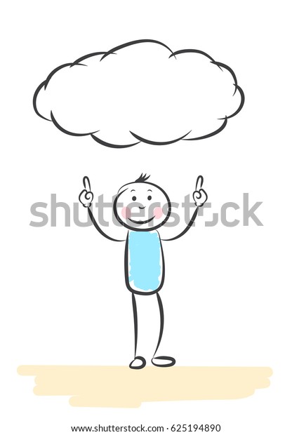 Hand Draw People Upset Under Cloud Stock Vector (Royalty Free ...