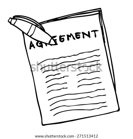 Hand Draw Sketch Agreement Letter Stock Vector (Royalty Free) 271513412 ...