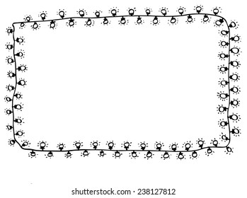 Hand Draw Sketch Border Line Light Stock Vector (Royalty Free ...
