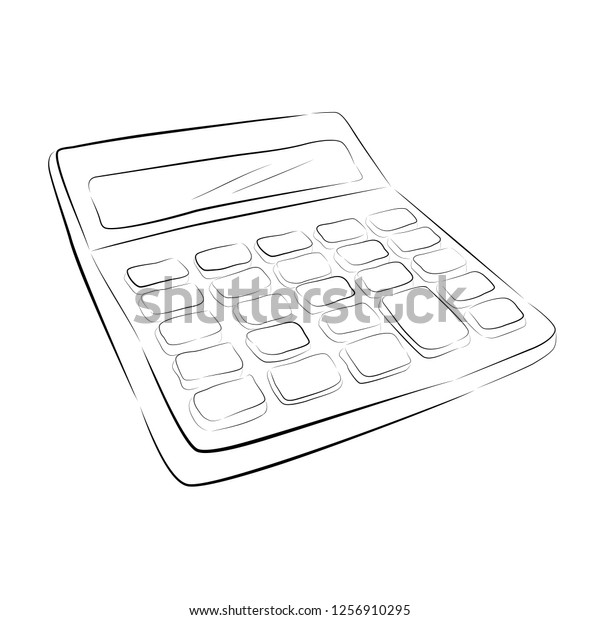 Hand Draw Sketch Calculator Stock Vector (Royalty Free) 1256910295 ...