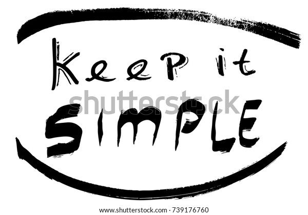 Hand Draw Sketch Lettering Keep Simple Stock Vector (Royalty Free ...