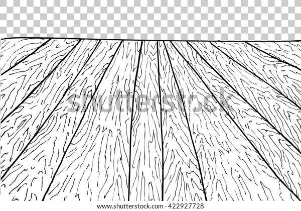 Hand Draw Sketch Perspective Wooden Floor Stock Vector (Royalty Free ...