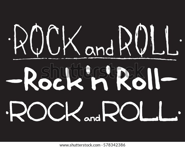 Hand Draw Sketch Rock Roll Illustrations Stock Vector (Royalty Free ...