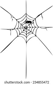 Hand Draw Sketch Spider Web Stock Vector (Royalty Free) 234855472 ...
