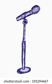 Hand Draw Sketch Wireless Microphone 스톡 벡터(로열티 프리) 195294467 | Shutterstock
