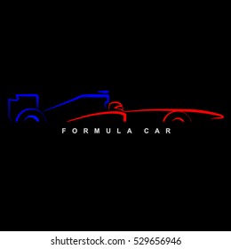 Hand Draw Style Formula Car Logo: vector de stock (libre de regalías ...