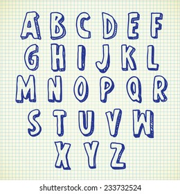 Hand Drawing Alphabet Stock Vector (Royalty Free) 233732524 | Shutterstock