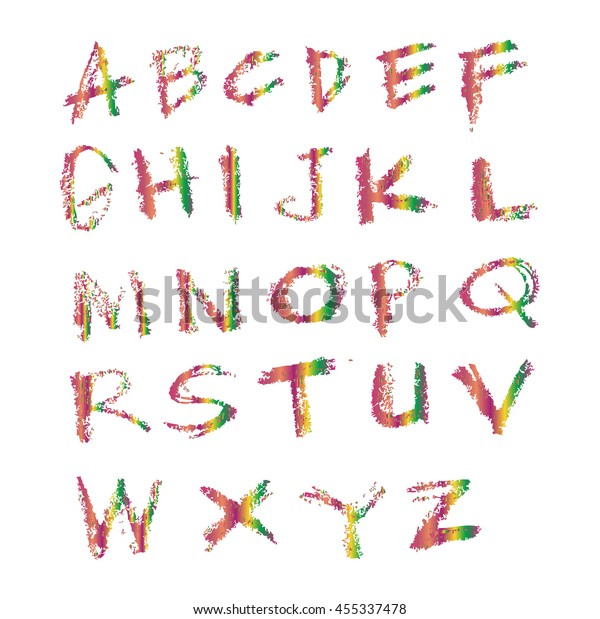 Hand Drawing Alphabet Stock Vector (Royalty Free) 455337478 | Shutterstock