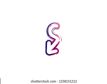 Hand Drawing Arrow Symbol Stock Vector (Royalty Free) 1258151212 ...
