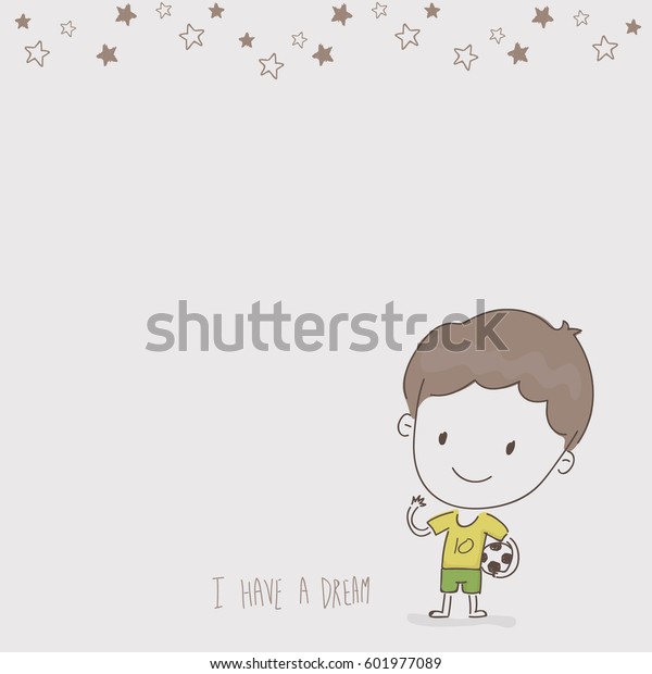 Hand Drawing Boy Ball Vector Cartoon Stock Vector (Royalty Free ...