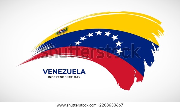 Hand Drawing Brush Stroke Flag Venezuela Stock Vector (Royalty Free ...