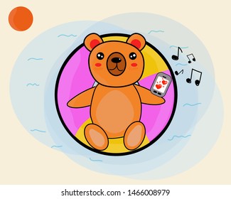Hand Drawing Cute Bear Smile On Stock Vector (Royalty Free) 1466008979 ...