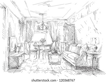 87,711 Hand drawing room Images, Stock Photos & Vectors | Shutterstock