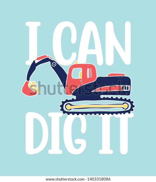 Hand Drawing Digger Illustration Vector Stock Vector (Royalty Free ...