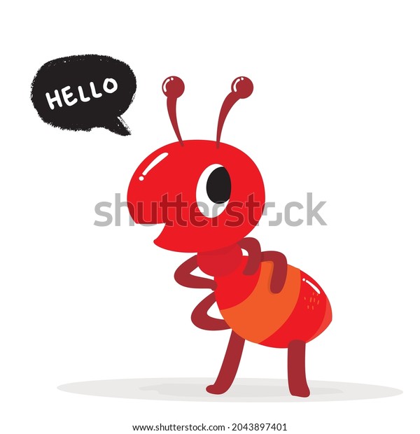 Hand Drawing Doodle Cute Ant Tiger Stock Vector (Royalty Free ...