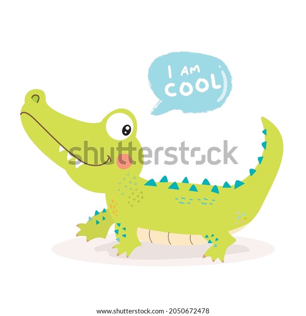 Hand Drawing Doodle Cute Crocodile Vector Stock Vector (Royalty Free ...