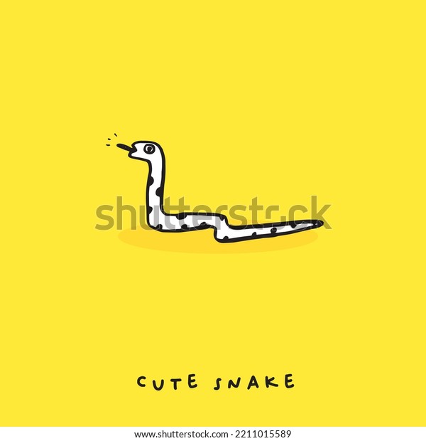 Hand Drawing Doodle Cute Snake Vector Stock Vector (Royalty Free ...