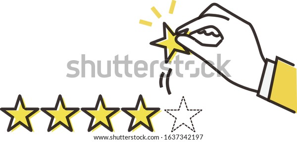 Hand Drawing Drop Rating Imagetake Starvector Stock Vector (Royalty ...