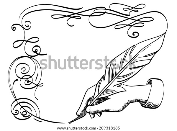 Hand Drawing Flourish Stock Vector (Royalty Free) 209318185 | Shutterstock