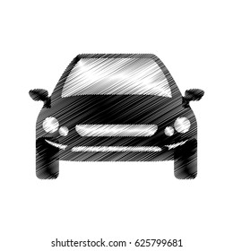 Hand Drawing Front View Car Stock Vector (Royalty Free) 625799681 ...