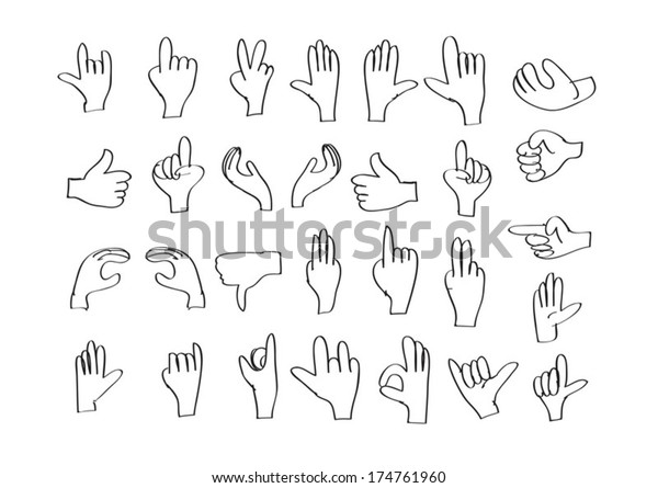 Hand Drawing Icons Set Stock Vector (Royalty Free) 174761960 | Shutterstock