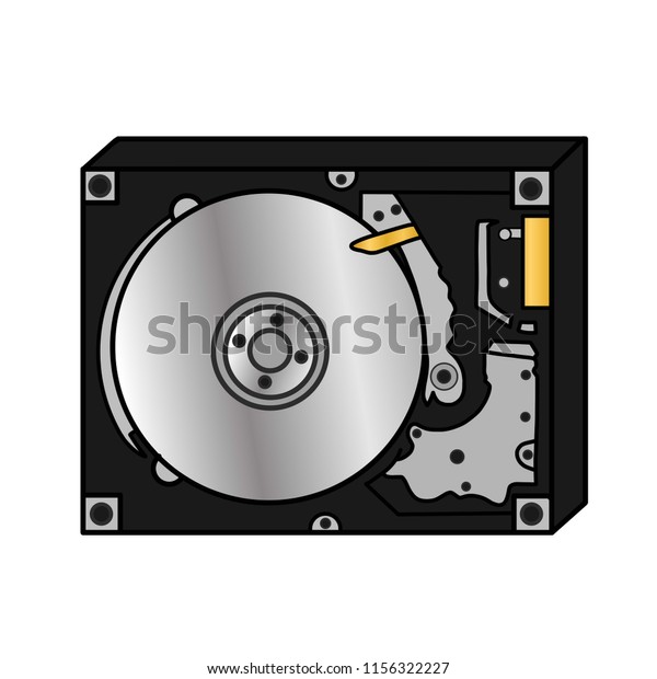 Hand Drawing Illustration Hard Drive Vector Stock Vector (Royalty Free ...