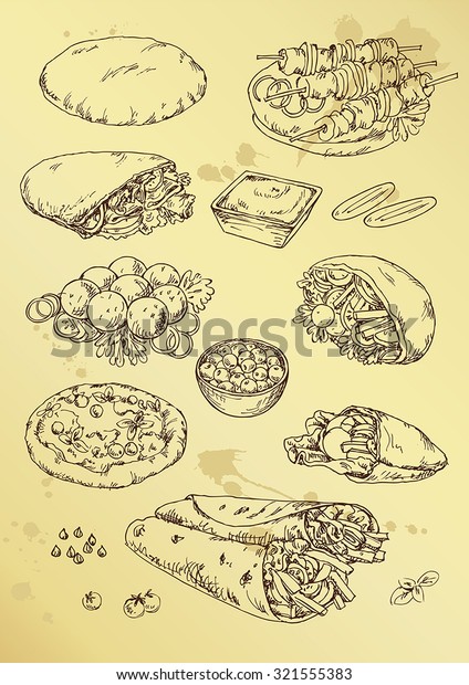 Hand Drawing Illustration Pitta Stock Vector (Royalty Free) 321555383 ...