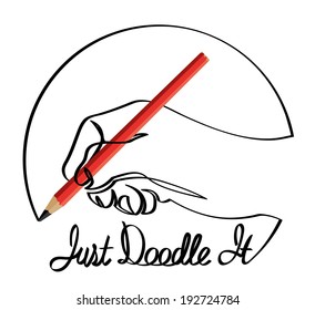 Hand Drawing Itself Doodle Words Just Stock Vector (Royalty Free) 192724784