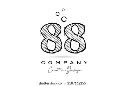 Hand Drawing Number 88 Logo Icon Stock Vector (Royalty Free) 2187162255 ...