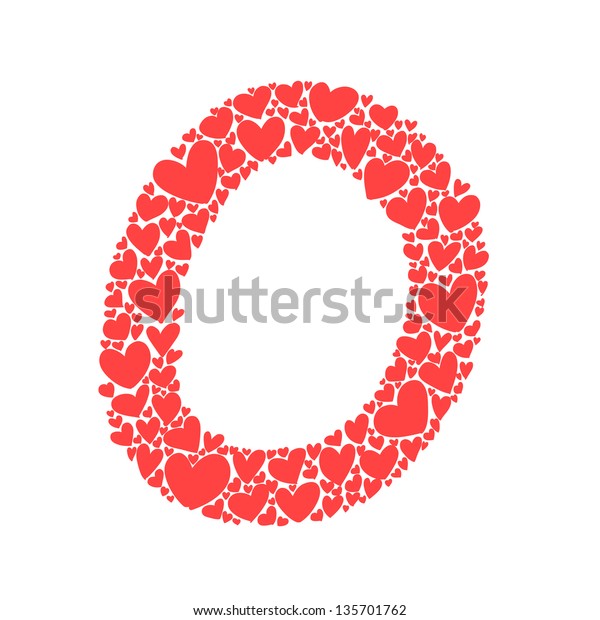 Hand Drawing Number Heart Shape Character Stock Vector (Royalty Free ...