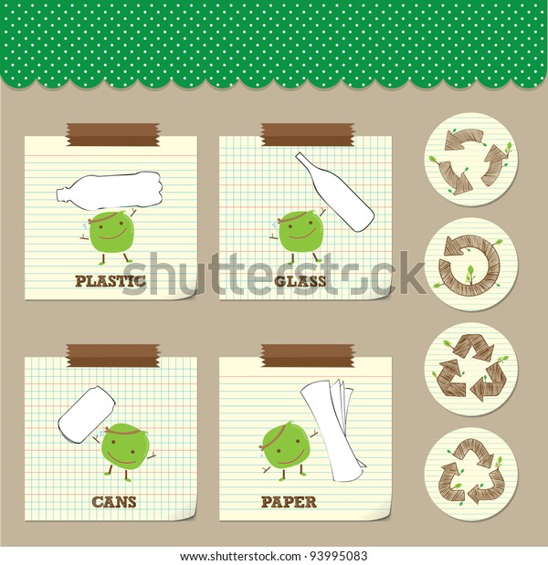Hand Drawing Recycle Symbol Recycle Bean Stock Vector (Royalty Free ...