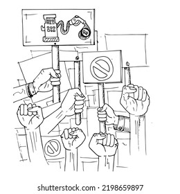 Hand Drawing Sketch Demonstration Stock Vector (Royalty Free ...
