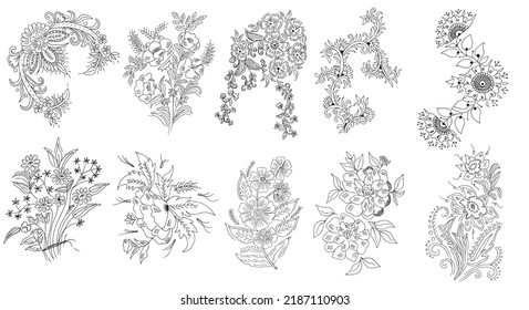 Hand Drawing Sketch Flower Vector Design Stock Vector (Royalty Free ...