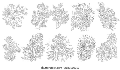 Hand Drawing Sketch Flower Vector Design Stock Vector (Royalty Free ...
